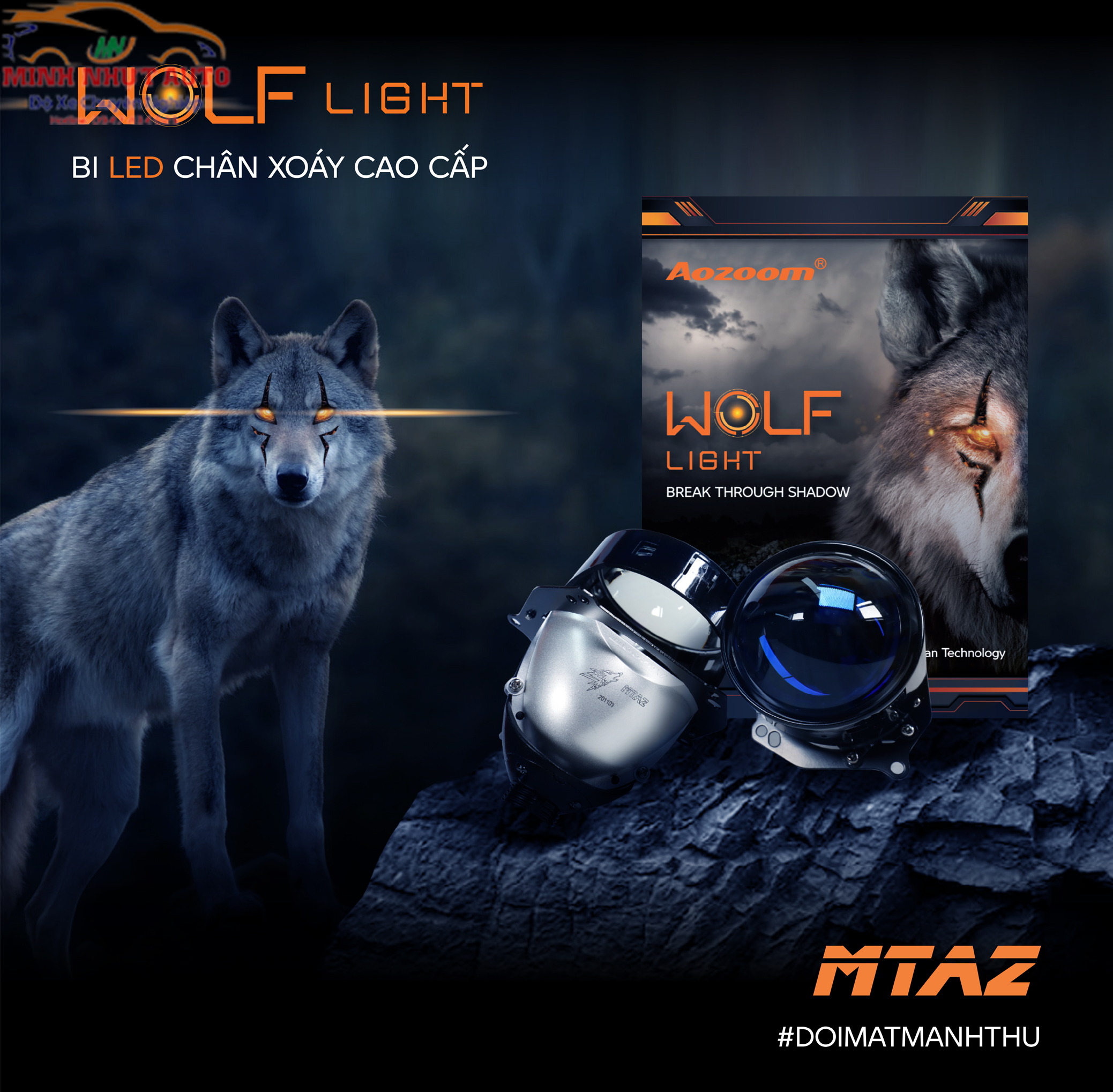 LED WOLF LIGHT 3.0INCH - Minh Nhựt Auto